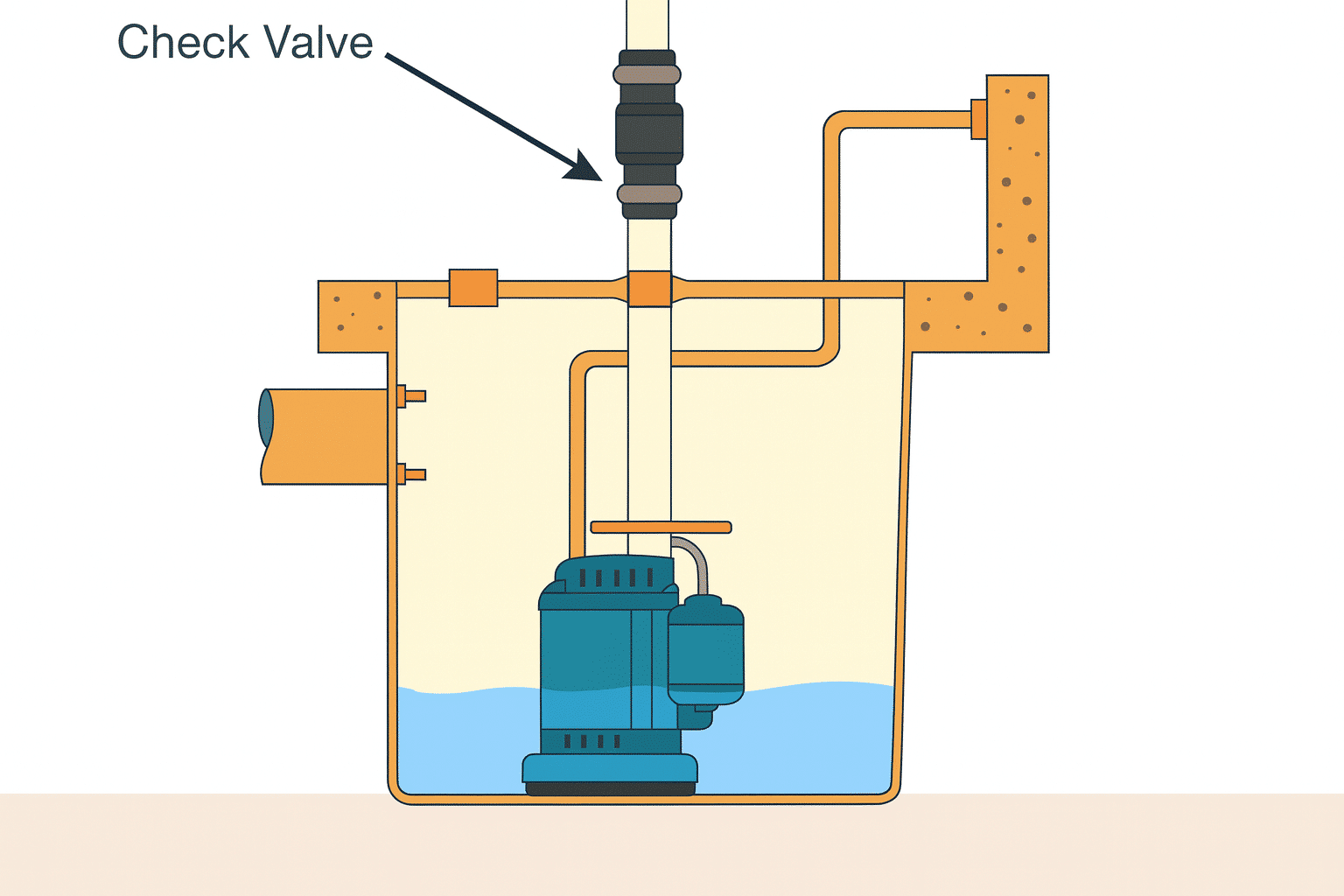 Best Check Valve Height for Sump Pumps | Tennessee Standard Plumbing